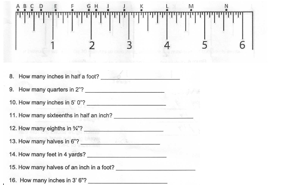 Solved How many inches in half a foot?How many quarters in | Chegg.com