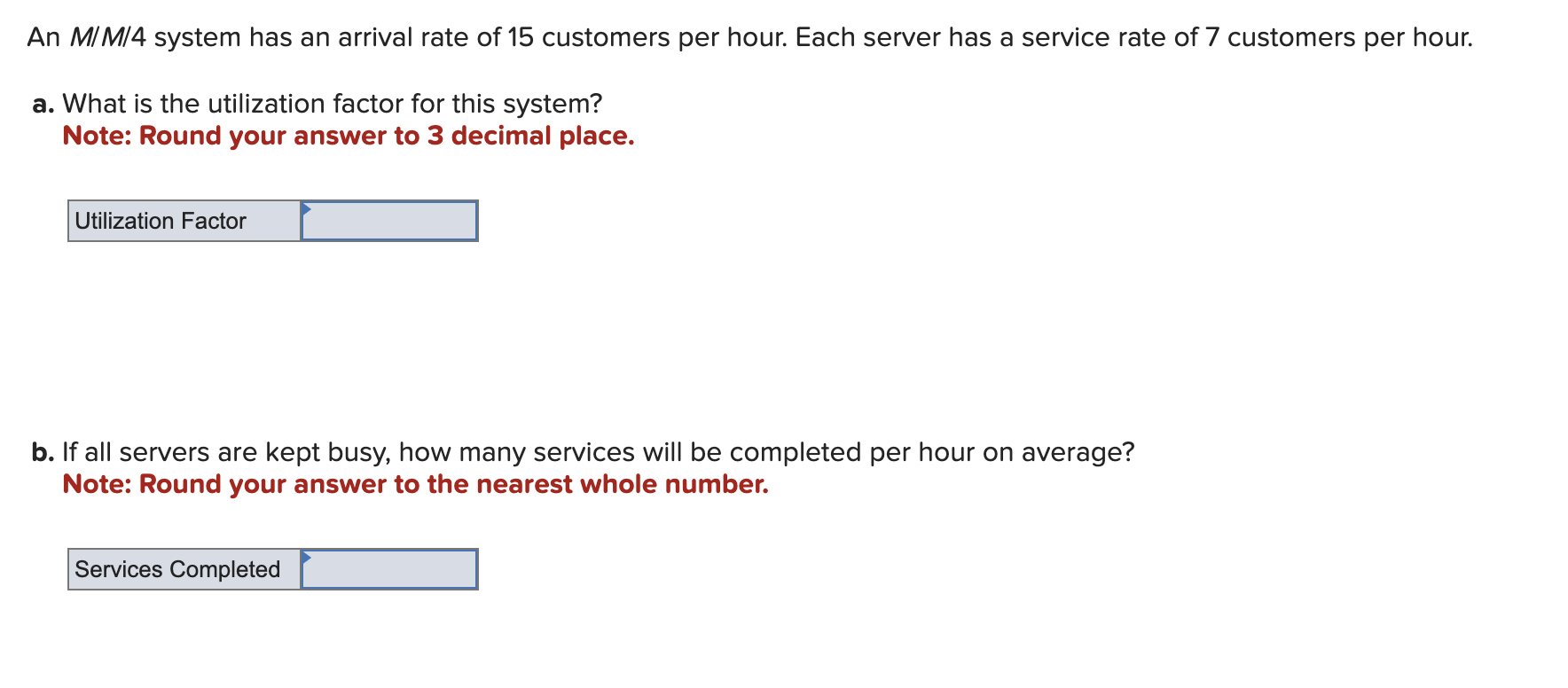 Solved In an \\( M / M / 1 \\) queueing system, the arrival | Chegg.com