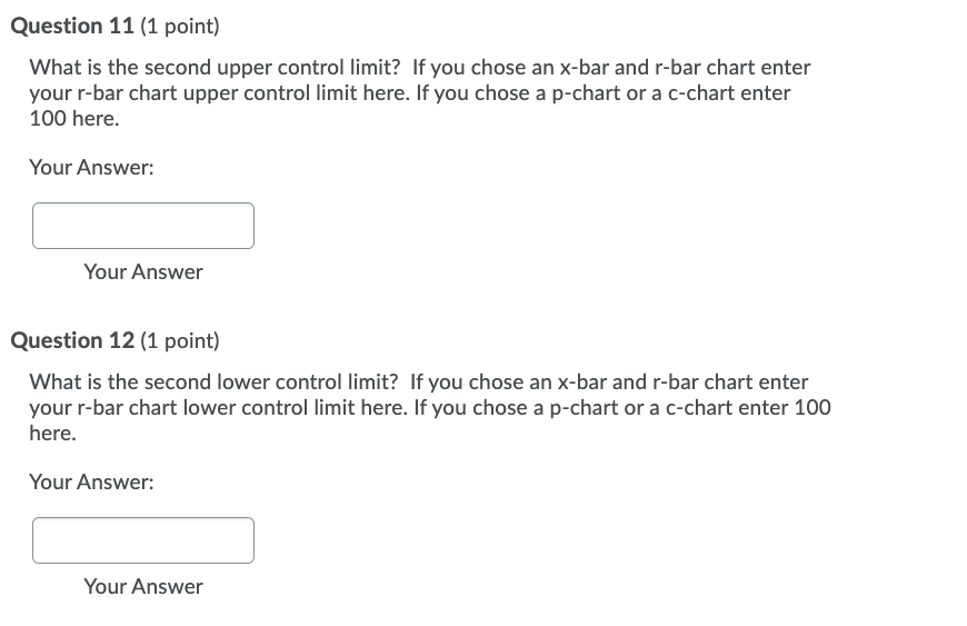 Solved Question 11 (1 point) What is the second upper | Chegg.com