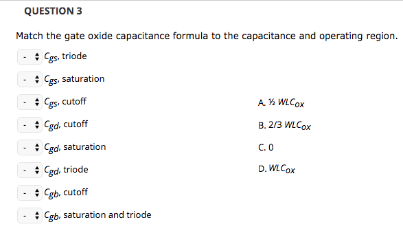 Solved QUESTION Which of these capacitances are associated | Chegg.com