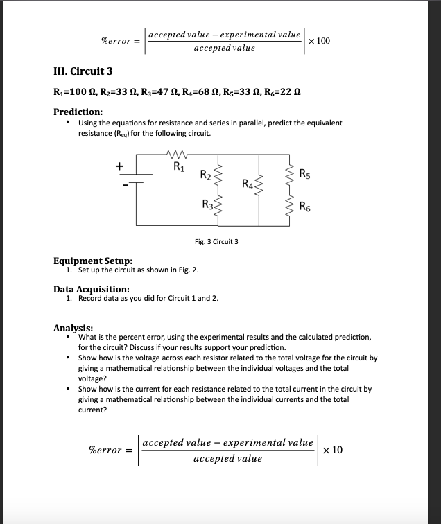 Solved %error accepted value - experimental value accepted | Chegg.com