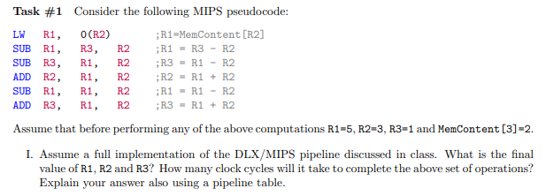 Solved Task \#1 Consider the following MIPS pseudocode: | Chegg.com Solved Task \#1 Consider the following MIPS pseudocode: | Chegg.com