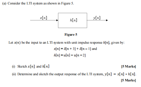 Solved (a) Consider the LTI system as shown in Figure 5. | Chegg.com