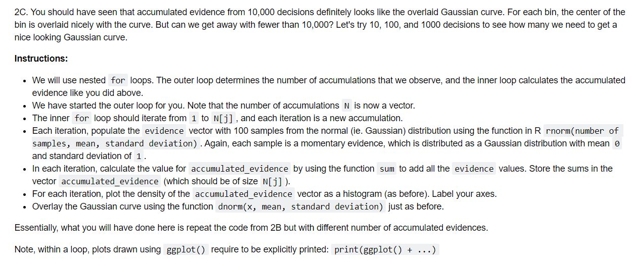 Solved 2C. You should have seen that accumulated evidence | Chegg.com