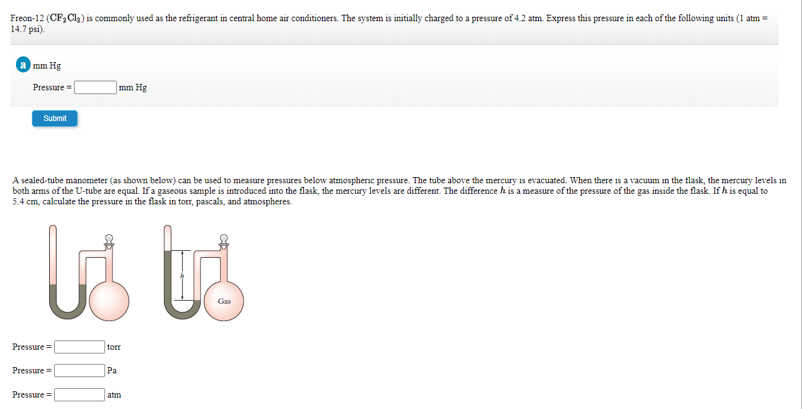 Solved Freon-12 (CF,CI) is commonly used as the refrigerant | Chegg.com