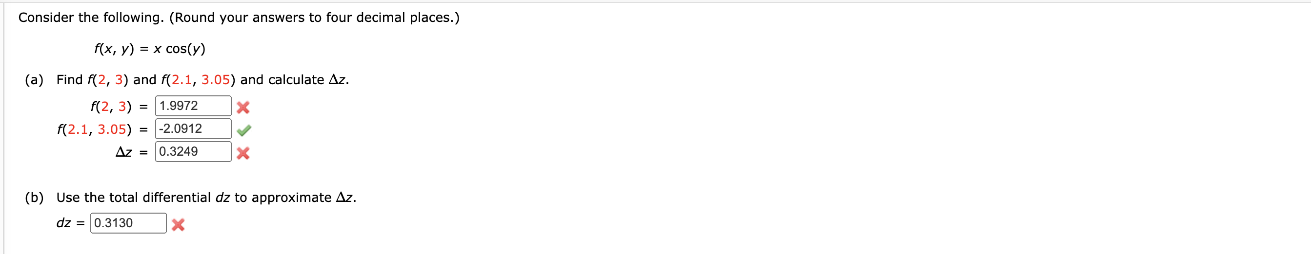 Solved Consider the following. (Round your answers to four | Chegg.com