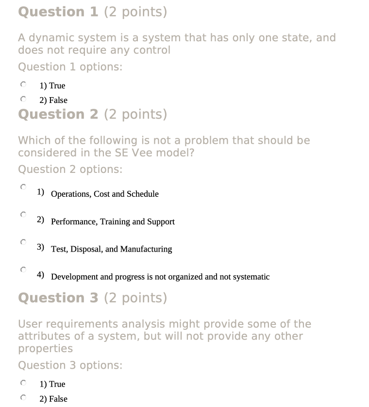 Solved Question 1 (2 points) A dynamic system is a system | Chegg.com