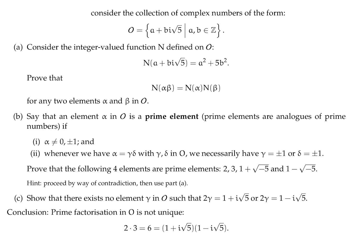 Solved Number Theory Consider the collection of complex | Chegg.com