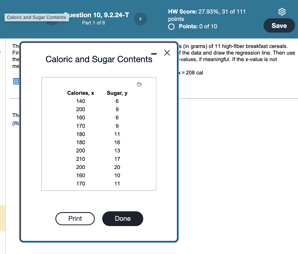 Solved The accompanying data are the caloric contents and | Chegg.com