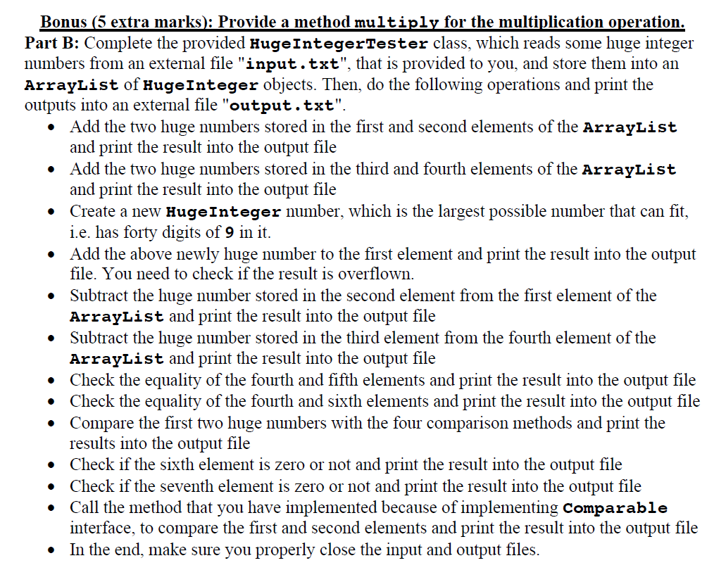 Solved . Part A: Create a class HugeInteger which uses a | Chegg.com