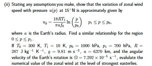 3. In the isobaric (r,y,p) coordinate system, the | Chegg.com