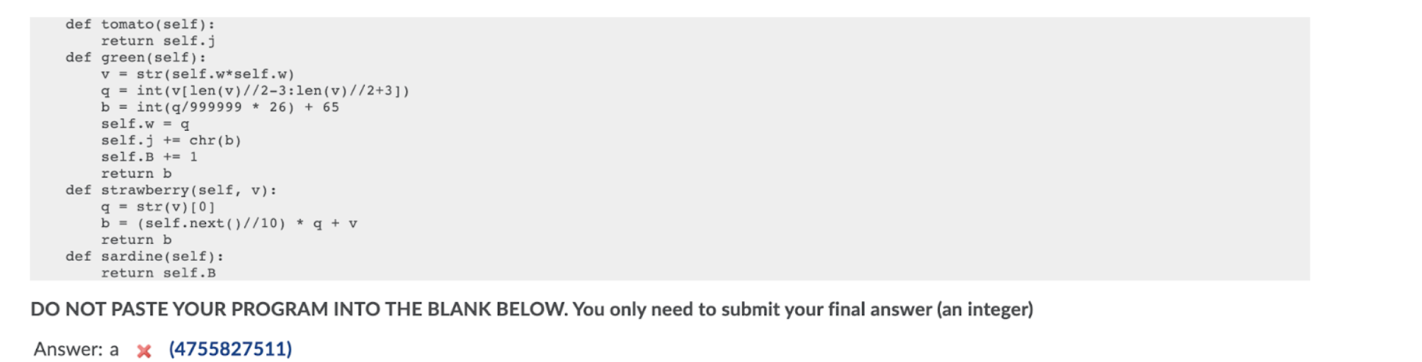 Solved Question 1 (1 point) Copy the class in the box below | Chegg.com