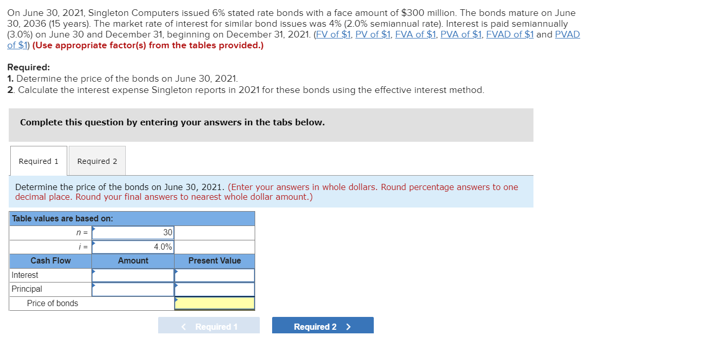 Solved On June 30, 2021, Singleton Computers issued 6% | Chegg.com