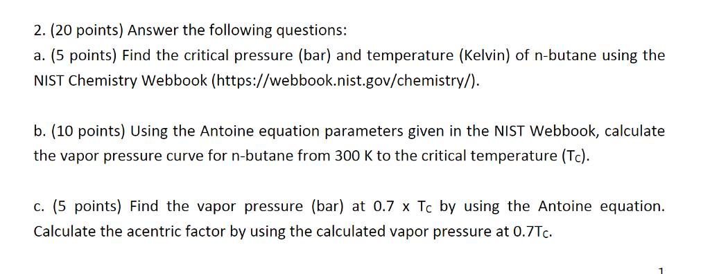 2. (20 points) Answer the following questions: a. (5 | Chegg.com