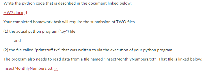 Solved Write the python code that is described in the | Chegg.com