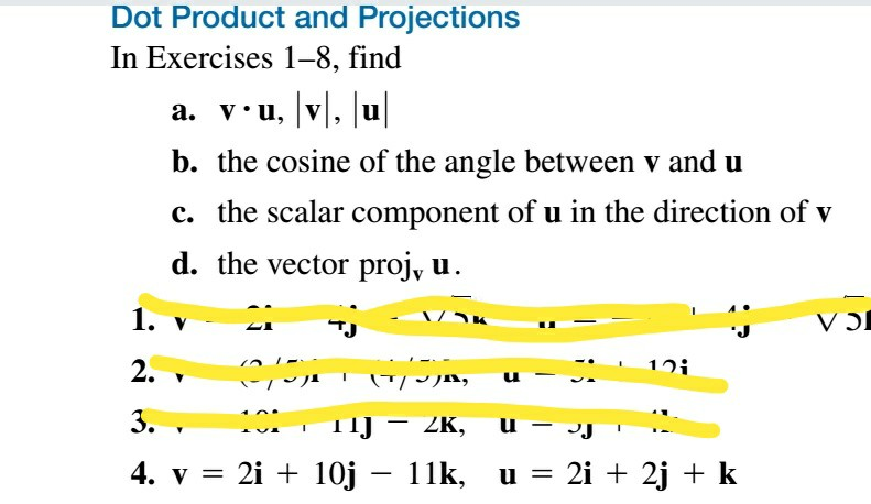 Solved Dot Product and Projections In Exercises 1-8, find b. | Chegg.com