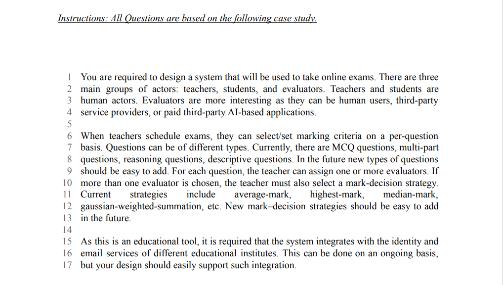 Solved Q1. Identify the Design Pattern(s) you will use | Chegg.com