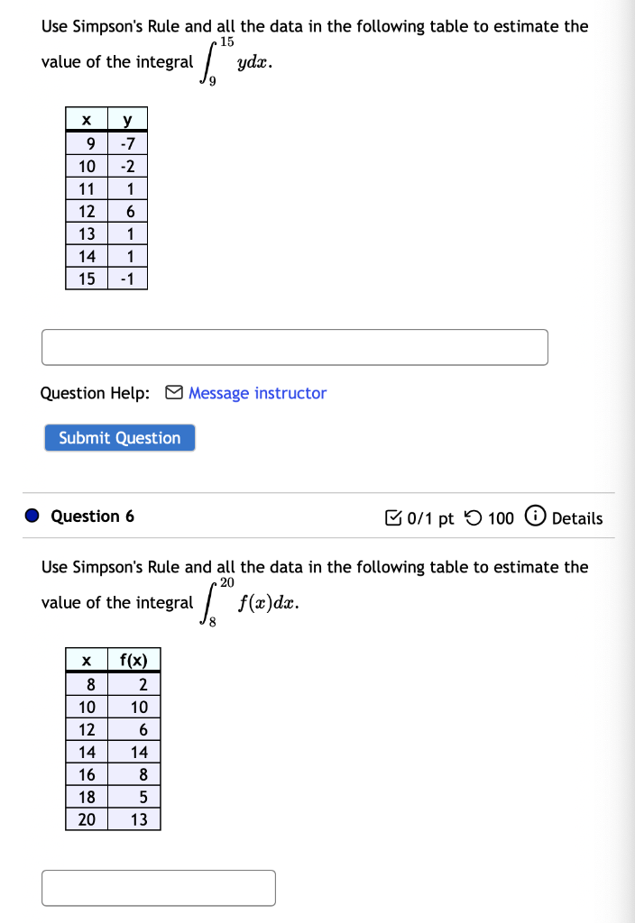 Solved Use Simpson's Rule and all the data in the following | Chegg.com