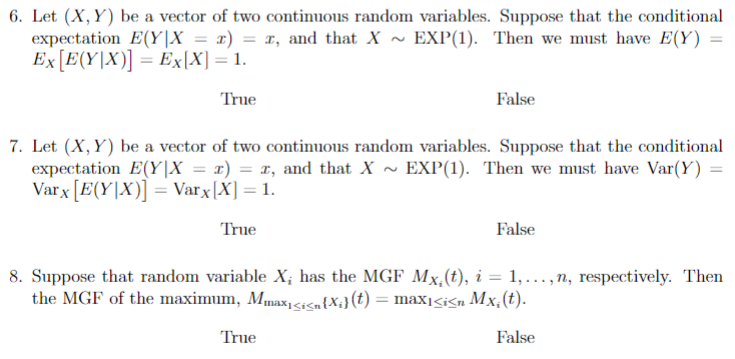 Solved 6. Let (X,Y) be a vector of two continuous random | Chegg.com