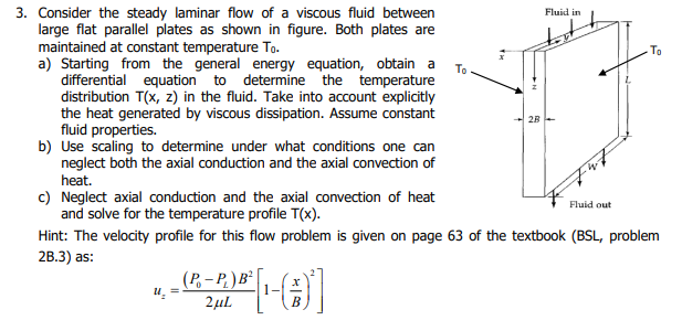 Solved 3 Consider The Steady Laminar Flow Of A Viscous