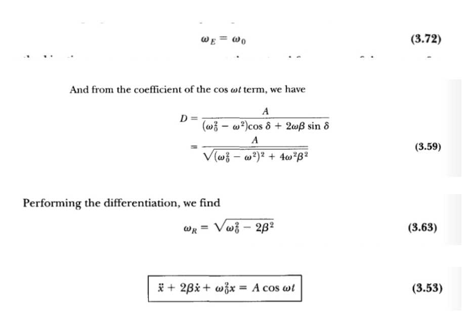 Solved 1. a) Consider the damped driven oscillator in | Chegg.com
