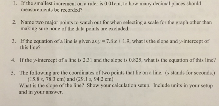 Solved 1. If the smallest increment on a ruler is 0.01cm, to | Chegg.com