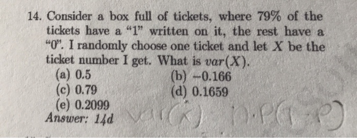 Solved Consider a box full of tickets, where 79% of the | Chegg.com