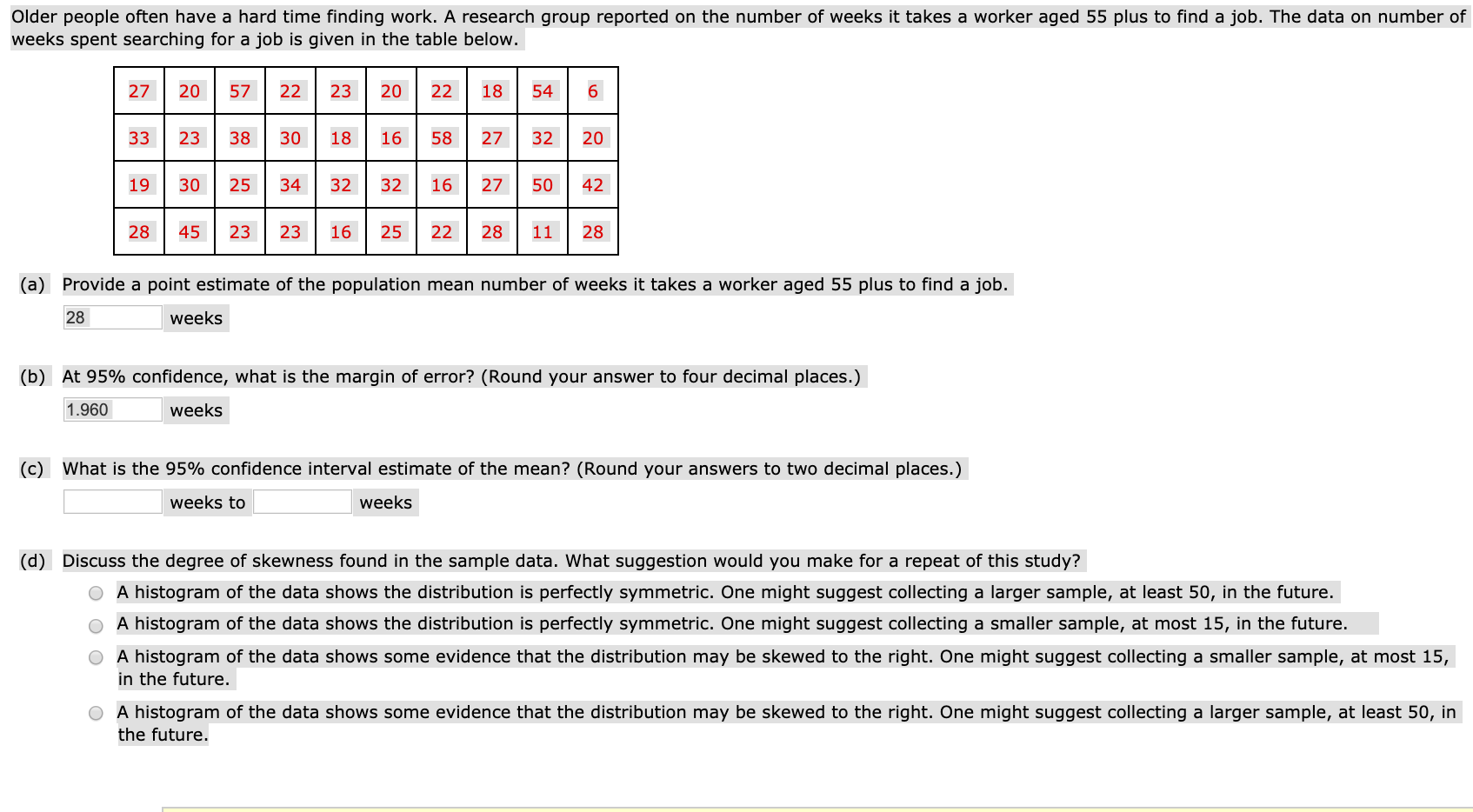 Solved Older people often have a hard time finding work. A | Chegg.com