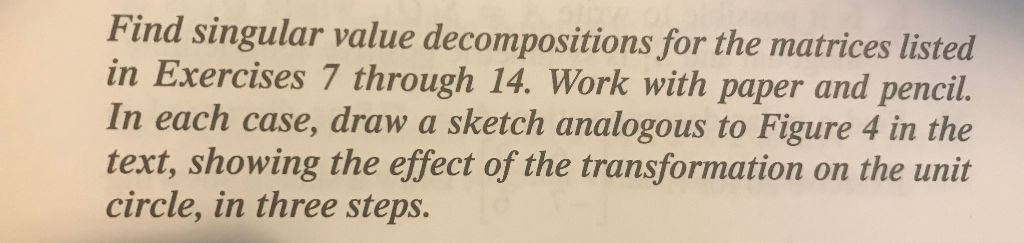 Solved Find Singular Value Decompositions For The Matrices