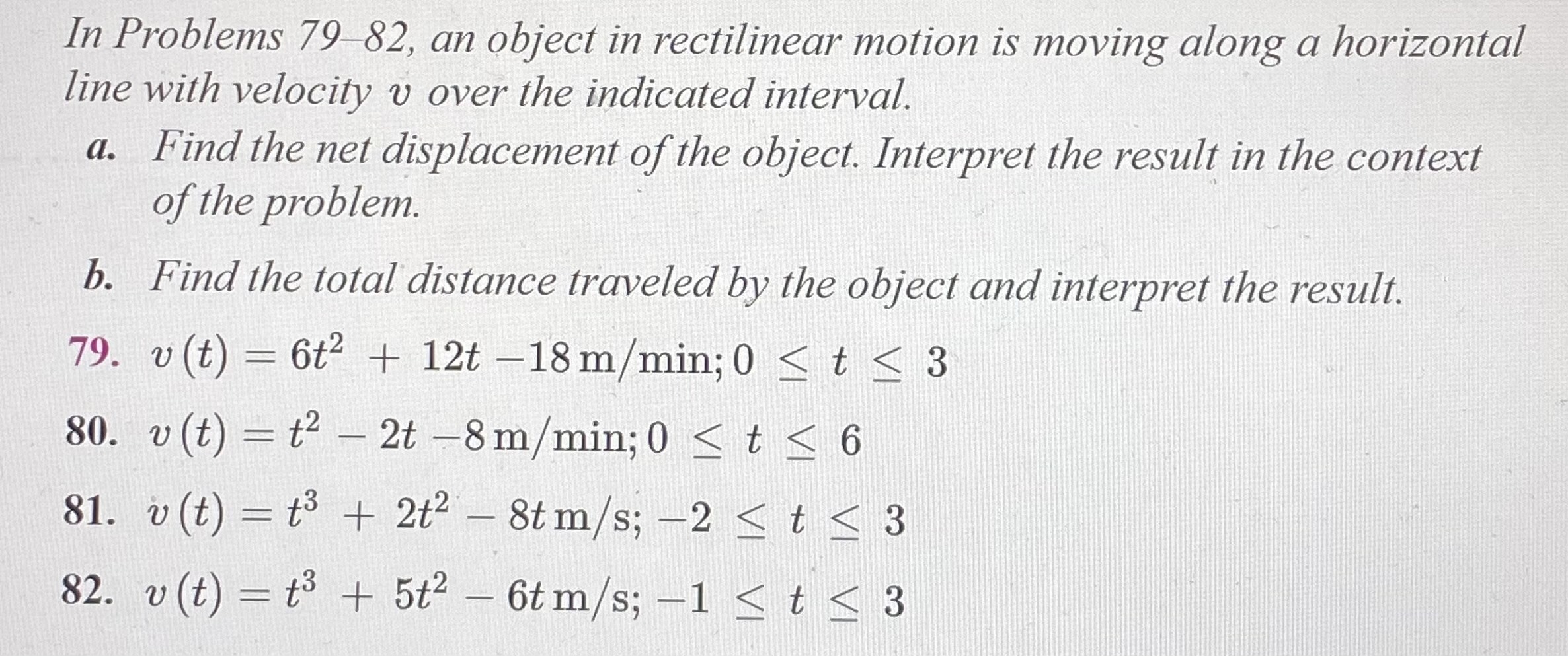 Solved In Problem 82 ﻿an Object In Rectilinear Motion Is
