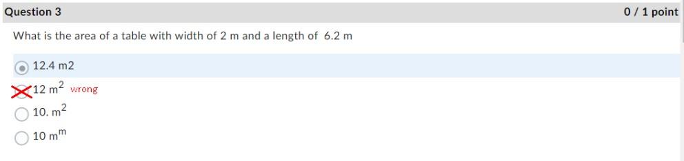 Solved What is the area of a table with width of 2 m and a | Chegg.com
