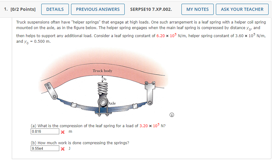Solved Truck suspensions often have "helper springs" that | Chegg.com