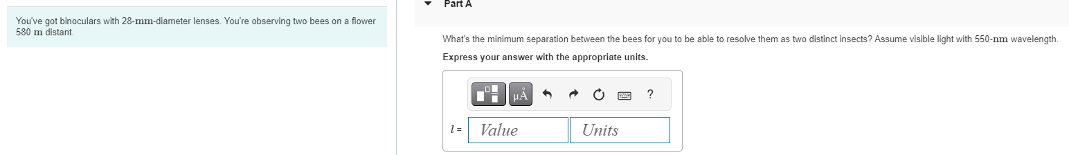 Solved You've got binoculars with 28-mm-diameter lenses. | Chegg.com