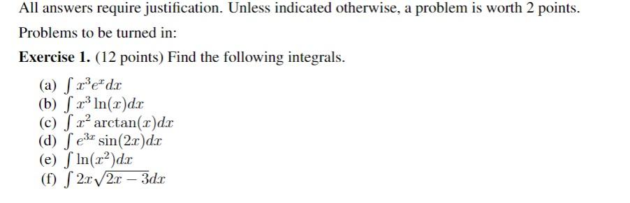 Solved All answers require justification. Unless indicated | Chegg.com