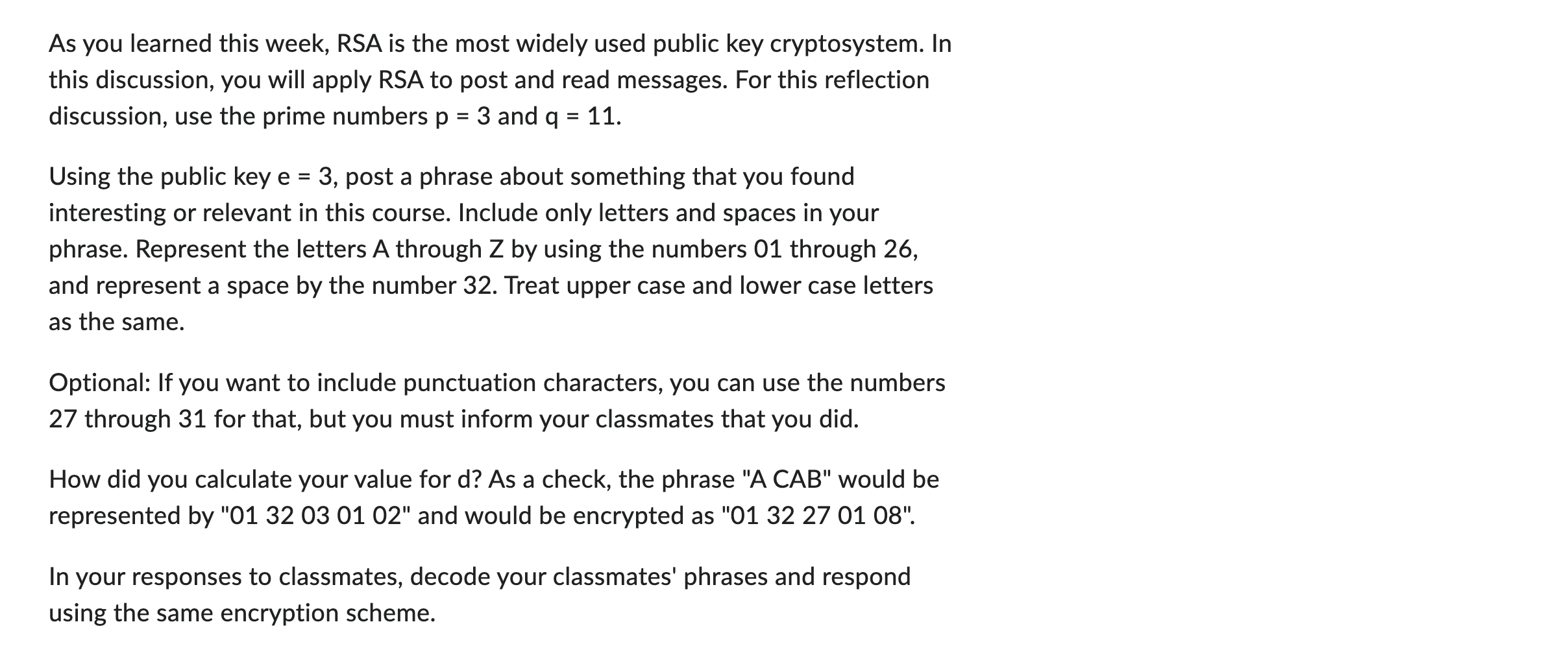Solved As you learned this week, RSA is the most widely used | Chegg.com