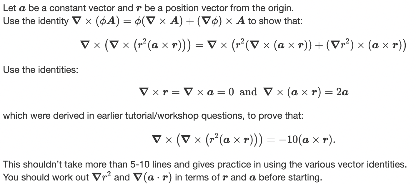 Solved Let a be a constant vector and r be a position vector | Chegg.com