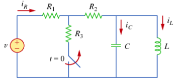Solved For the given circuit, find: a) iL(0+) vC(0+) and | Chegg.com