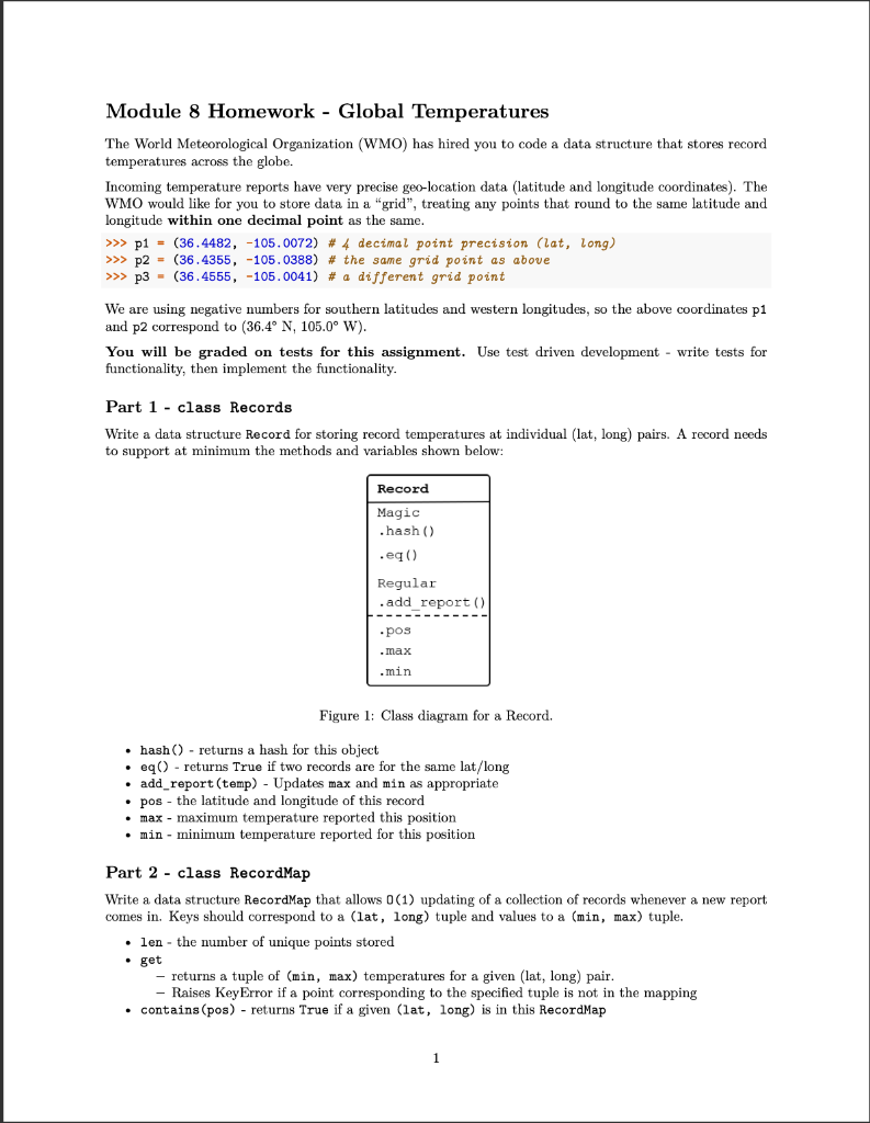 Solved Module 8 Homework - Global Temperatures The World | Chegg.com