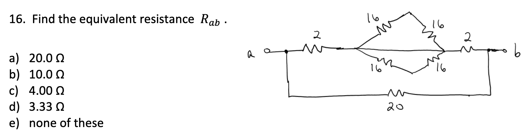 Solved Find the equivalent resistance | Chegg.com