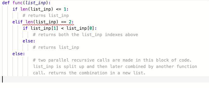 Solved def func(list_inp): if len(list_inp)