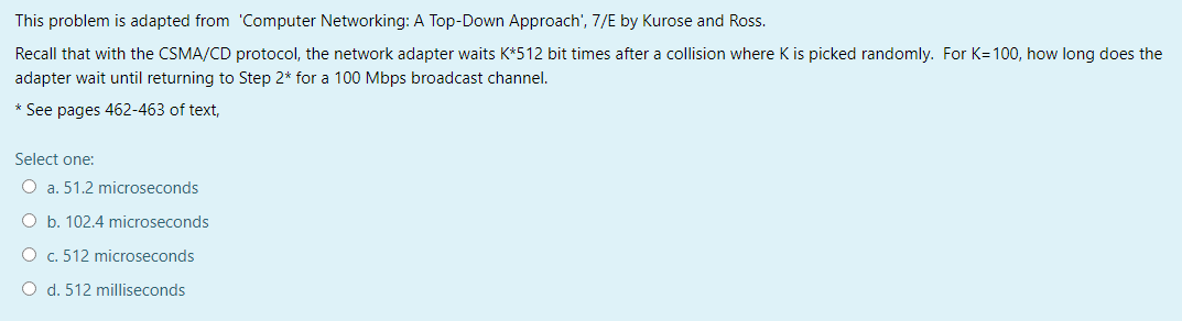 Solved Before analyzing the CSMA/CD protocol, let us now | Chegg.com