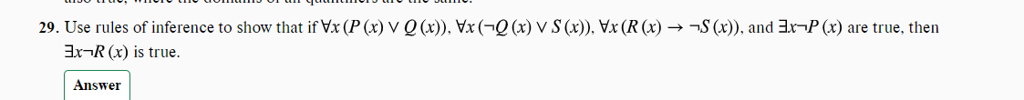 Solved 29. Use rules of inference to show that if Vx (P(x) | Chegg.com