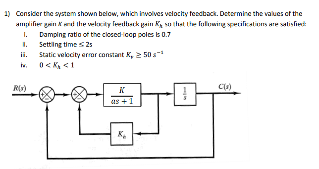 Solved 1) Consider the system shown below, which involves | Chegg.com