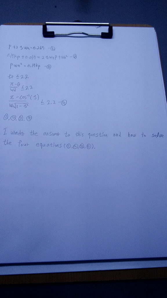 P +29 Wn -0.26h -① 0.11kp tooln=25 wnpt wo? - p wn² = | Chegg.com