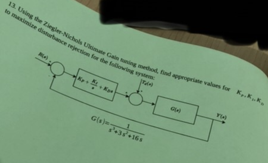 Solved 13. Using the Ziegler-Nichols Ultimate Gain tuning | Chegg.com