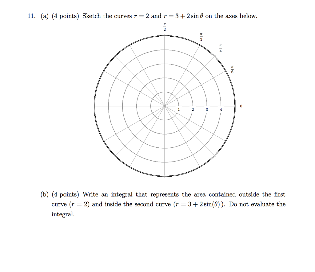 Solved 11. (a) (4 points) Sketch the curves r 2 and r 3 | Chegg.com