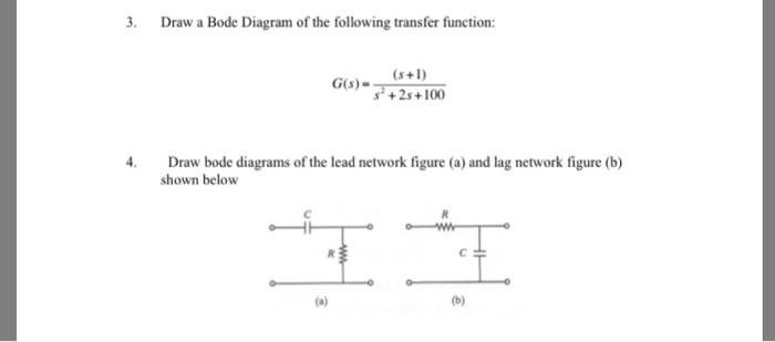 Solved Draw a Bode Diagram of the following transfer | Chegg.com