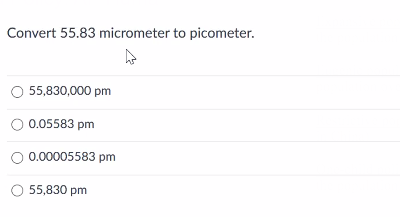 Solved Convert 55.83 micrometer to picometer. 55,830,000 pm | Chegg.com
