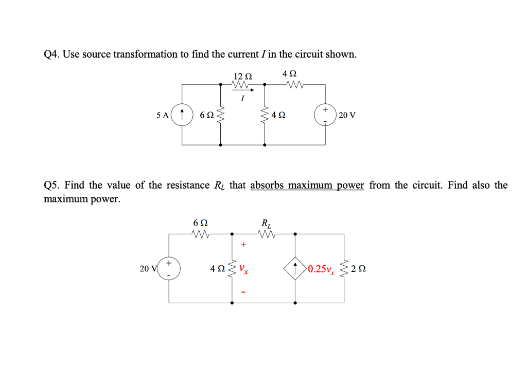 Solved Q4 Use Source Transformation To Find The Current I 1490