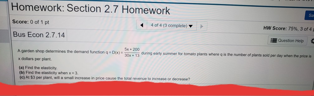 Solved Homework Section 2 7 Homework Score 0 Of 1 Pt 4 Of
